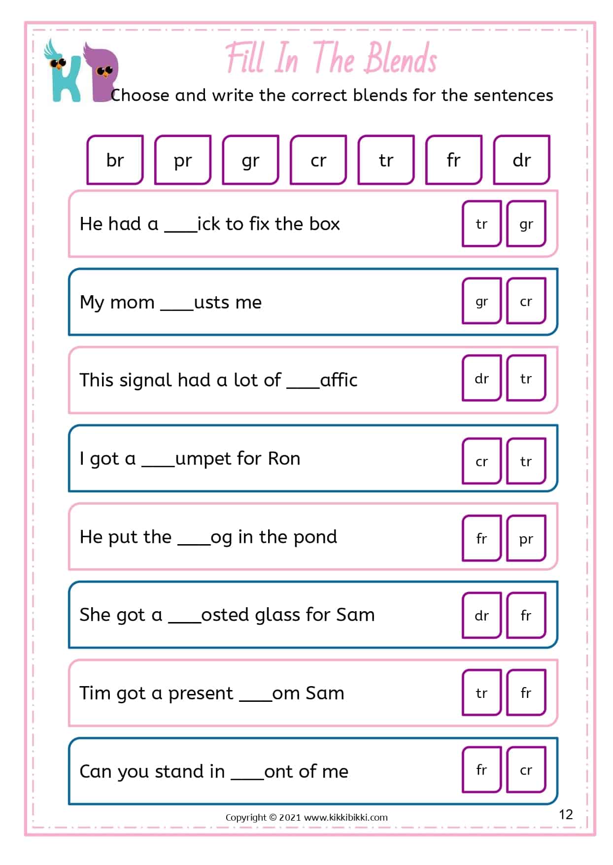 CCVC Words Worksheets - Free Phonics Printable Worksheets