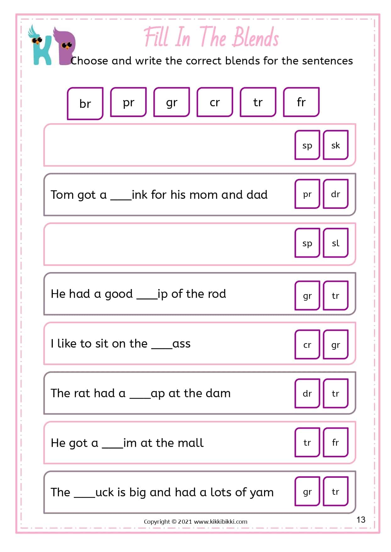 CCVC Words Worksheets - Free Phonics Printable Worksheets