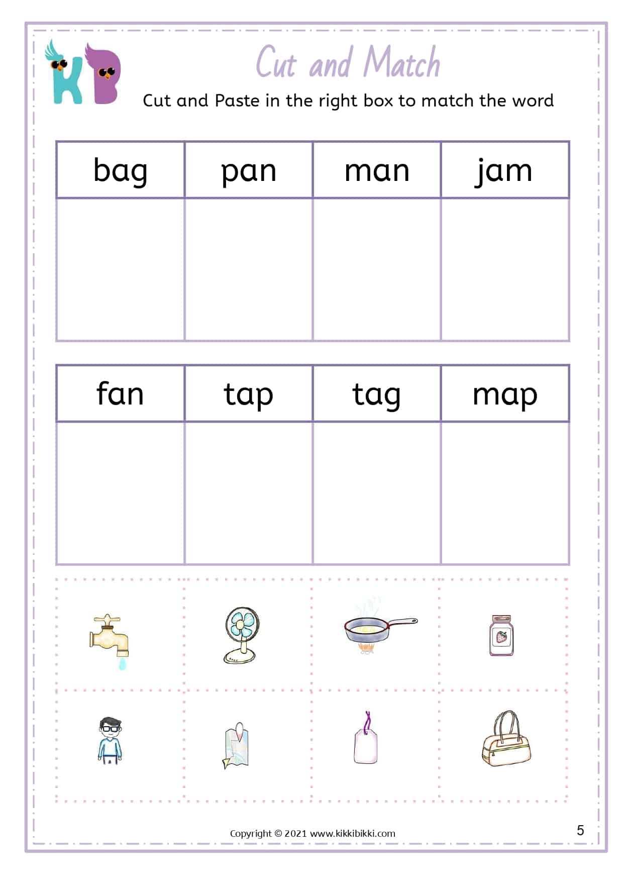 CVC Short a Sound Family Worksheets - Free Phonics Printable
