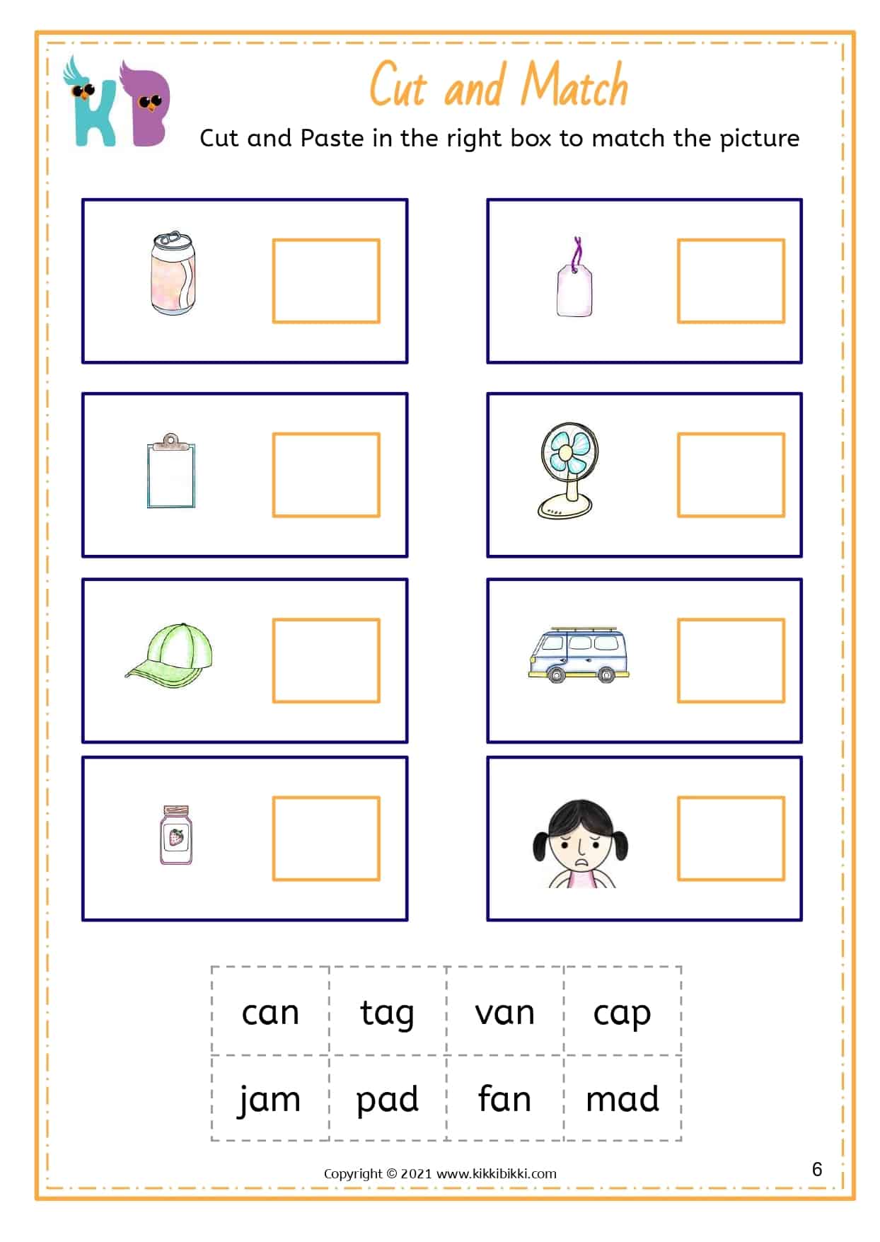 CVC Short a Sound Family Worksheets - Free Phonics Printable