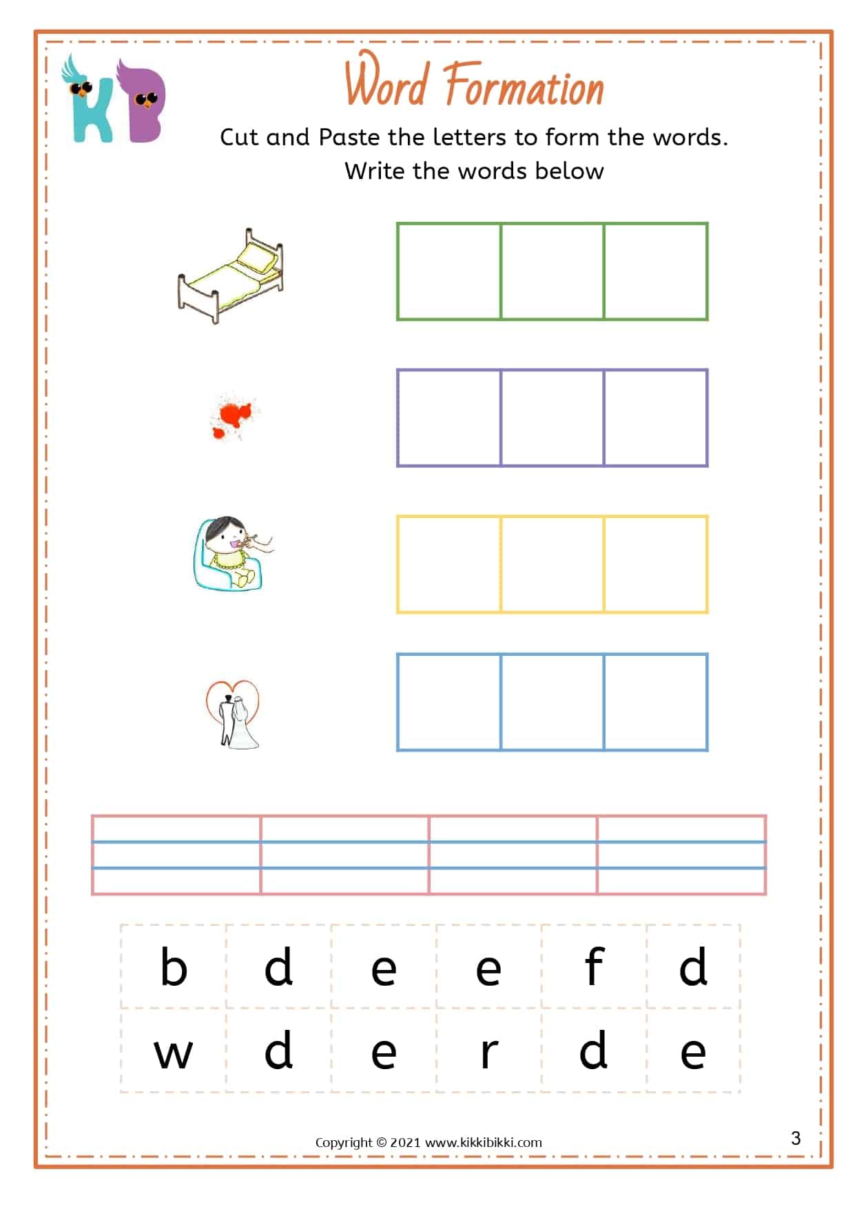 CVC -ed Word Family - Free Phonics Printable