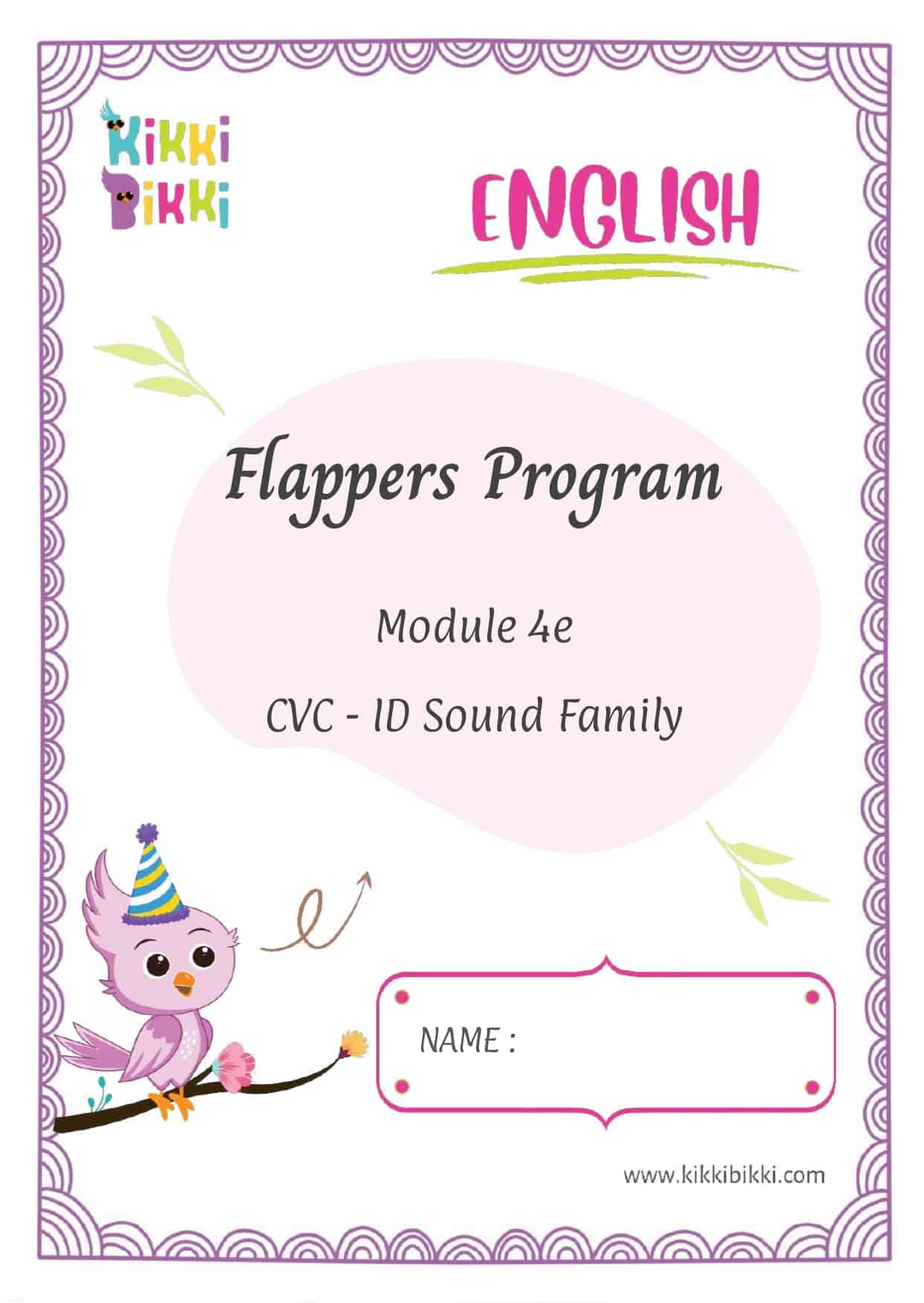 CVC -id Word Family - Free Phonics Printable