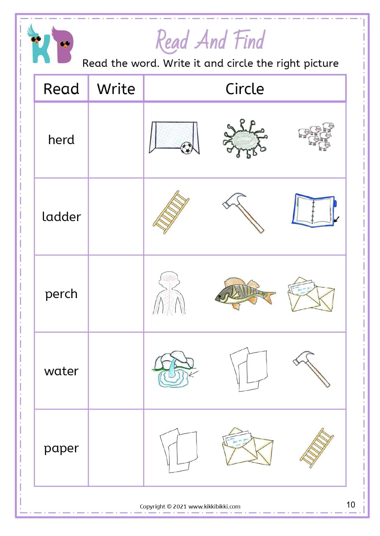 Bossy R - Kindergarten Worksheet - Free Phonics Printable