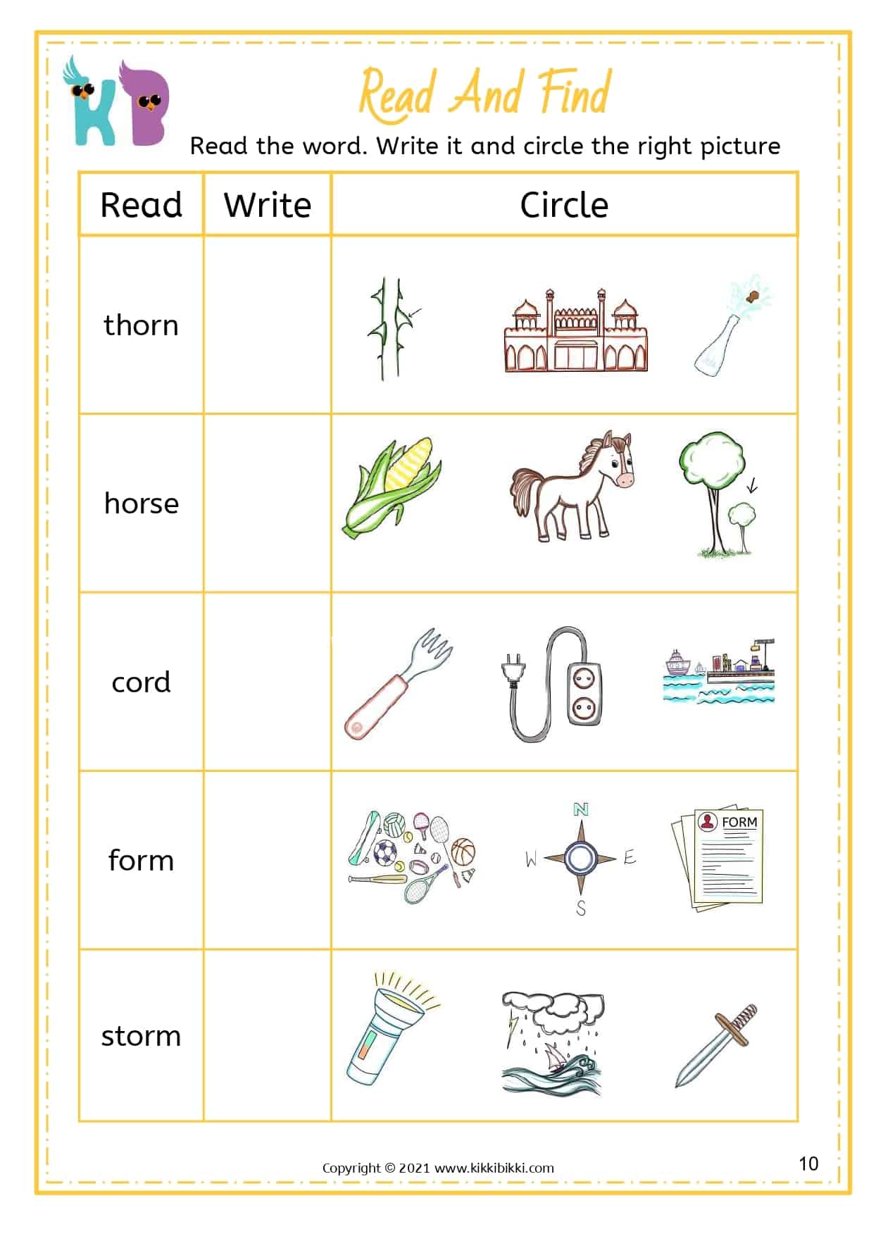 Bossy R - Kindergarten Worksheet - Free Phonics Printable