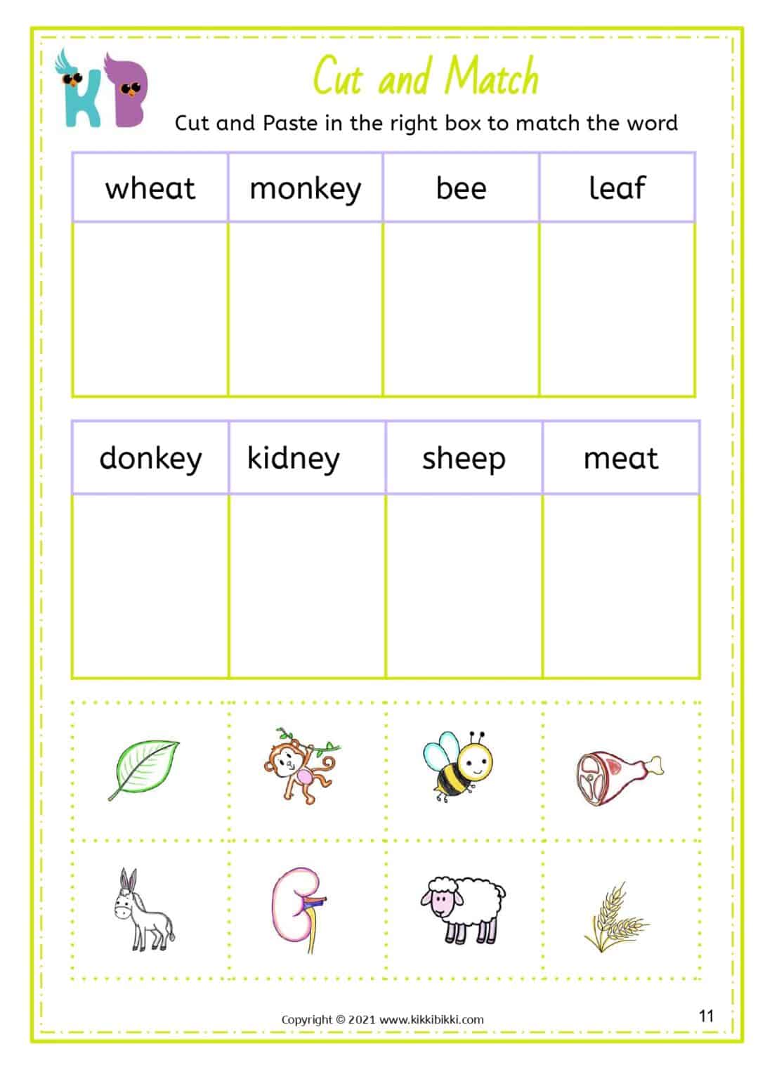 Spellings for ee-ea-ey words | Free Phonics Printable Worksheets