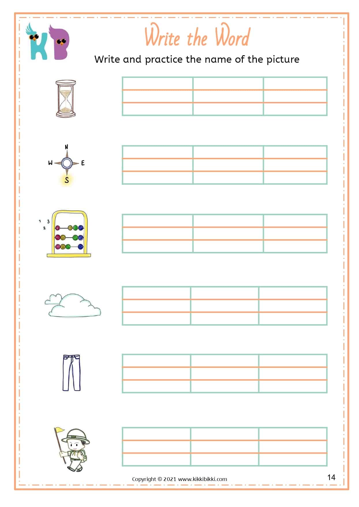 ou Words - Kindergarten Worksheet - Free Phonics Printable