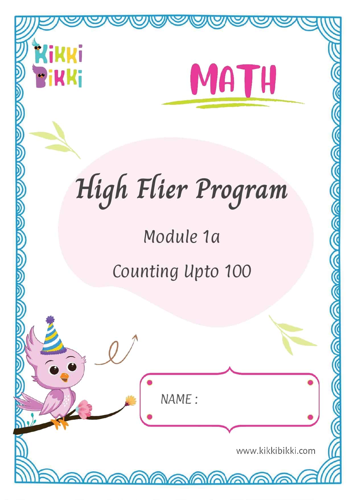 COUNT UP TO 100 - Kindergarten Worksheets - KikkiBikki