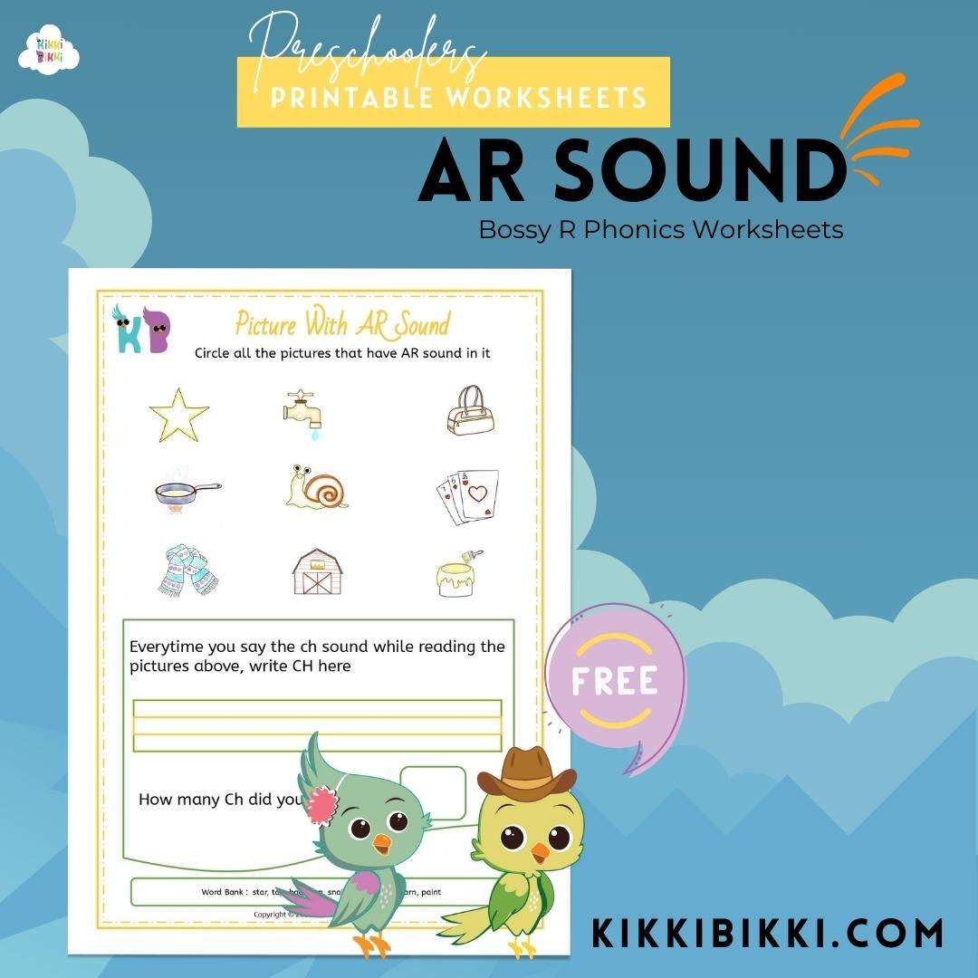 Bossy R - Kindergarten Worksheet - Free Phonics Printable