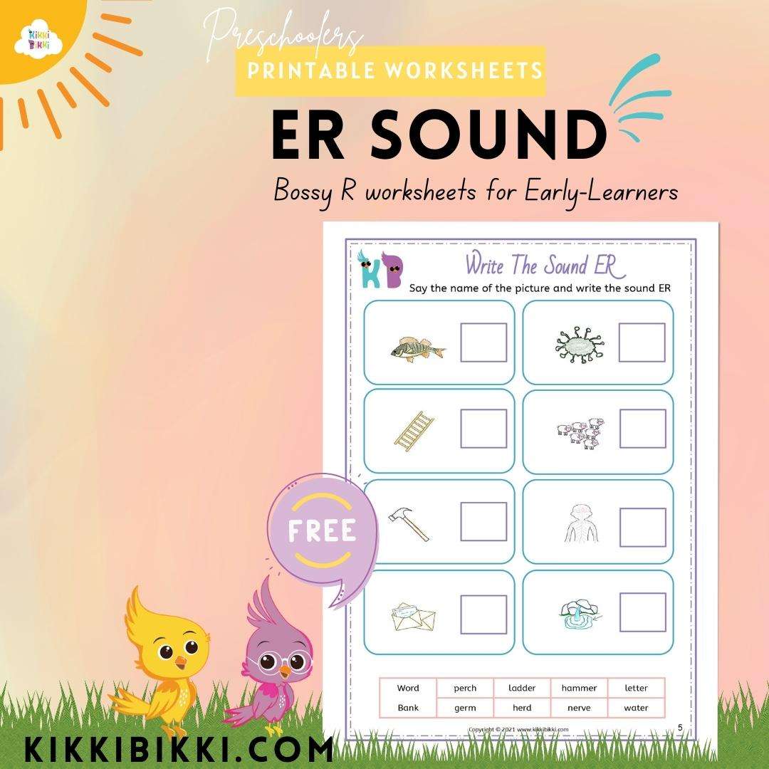 Bossy R - Kindergarten Worksheet - Free Phonics Printable