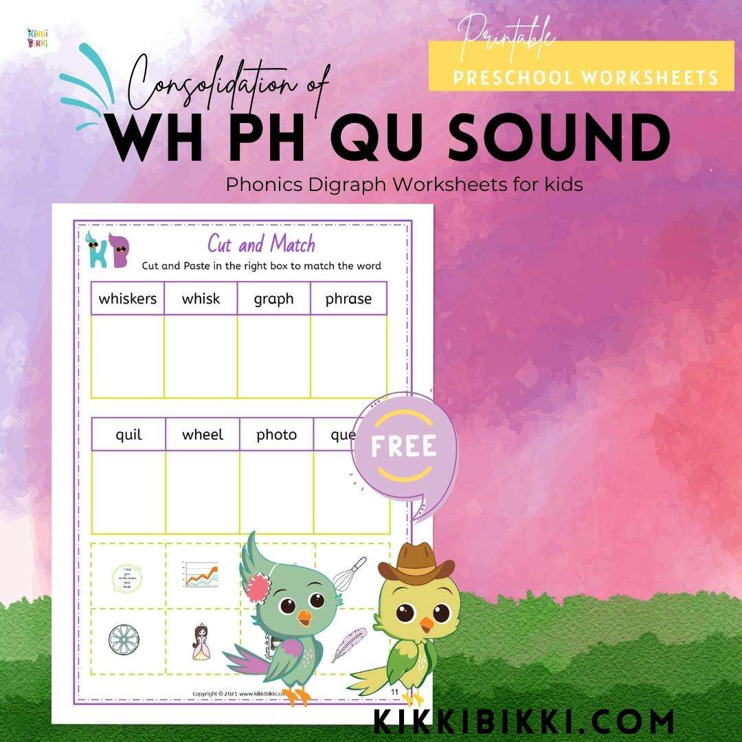 Learn to Spell wh, ph, qu Words | Free Phonics Worksheets