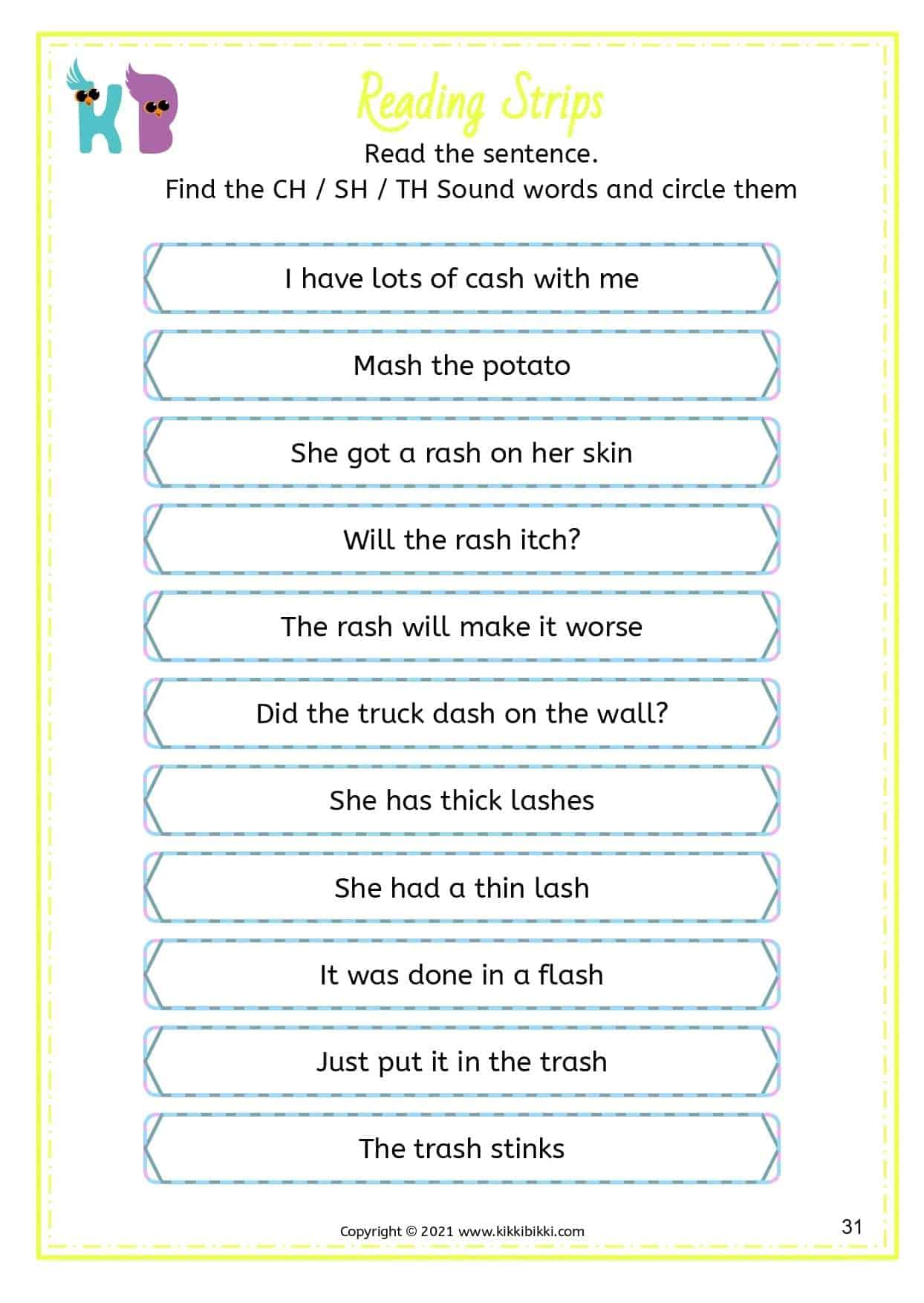 Free Digraphs Printable Worksheets - KB Worksheets - KikkiBikki