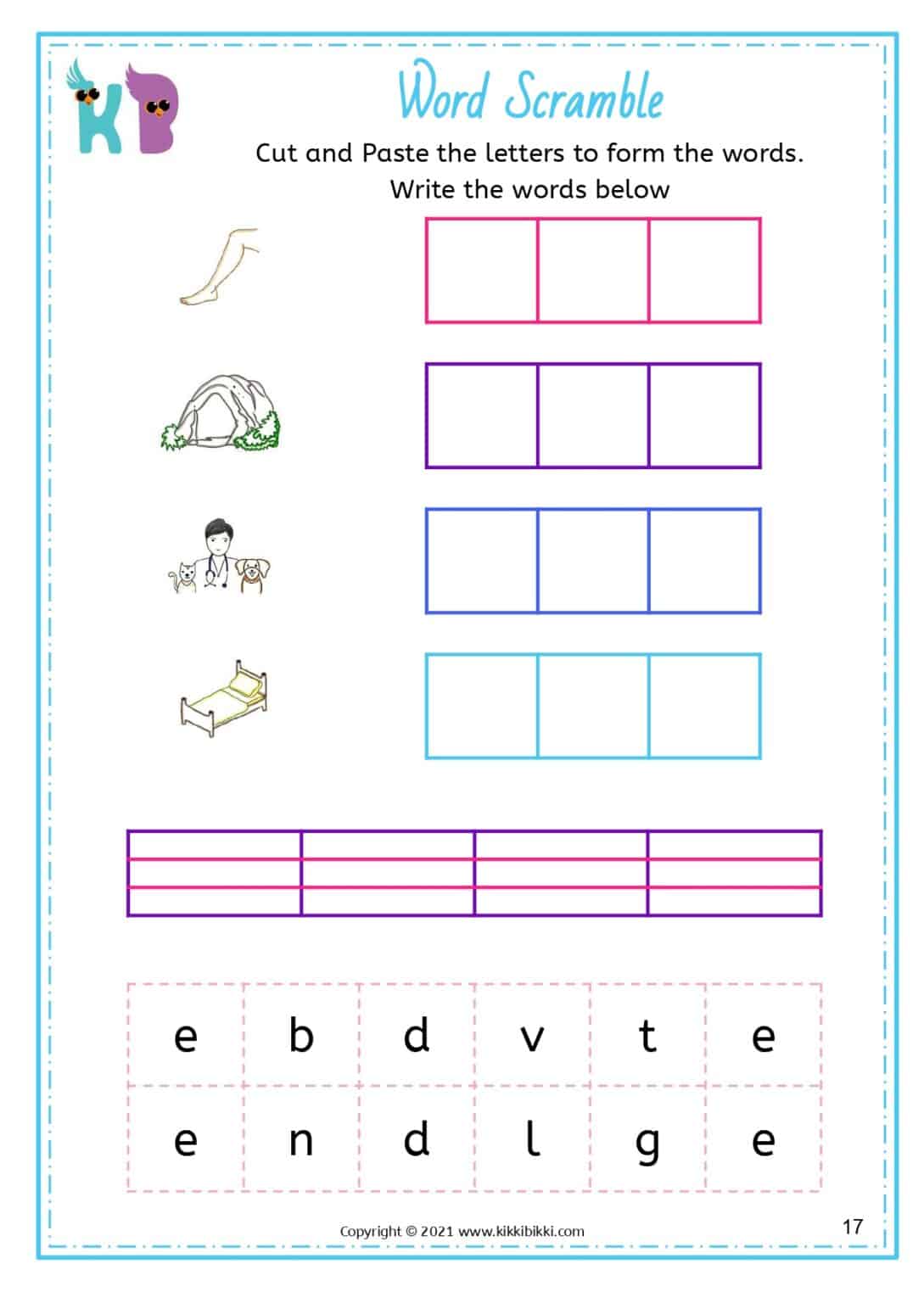 CVC Short e Words Worksheets - Free Phonics Printable