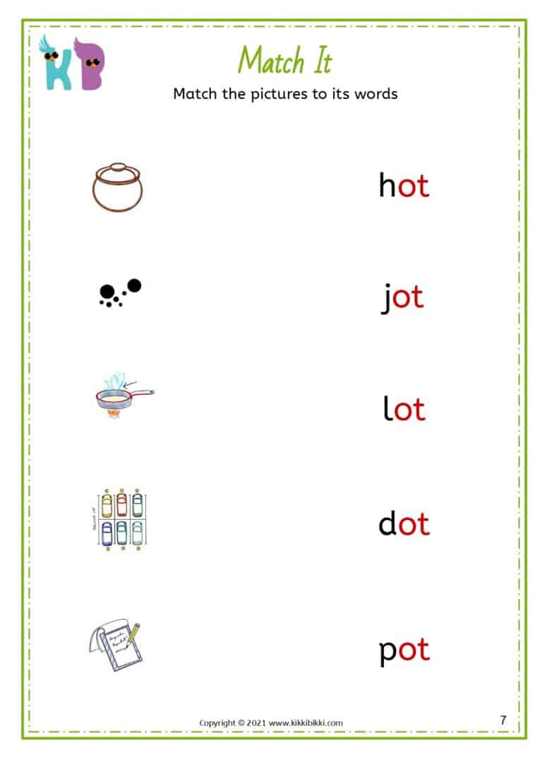 Free CVC Words Worksheet
