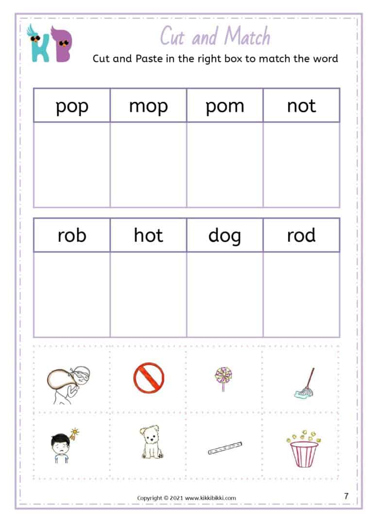 CVC Short o Words Worksheets - Free Phonics Printable