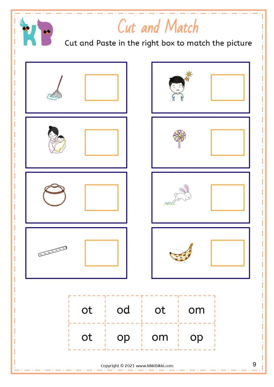 CVC Short o Words Worksheets - Free Phonics Printable