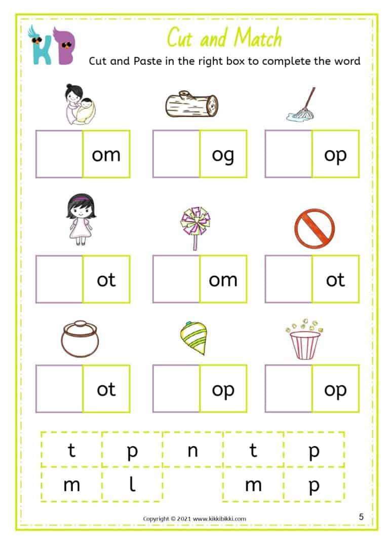 CVC Short o Words Worksheets - Free Phonics Printable