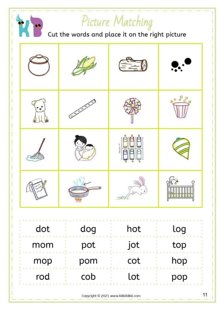 CVC Short o Words Worksheets - Free Phonics Printable