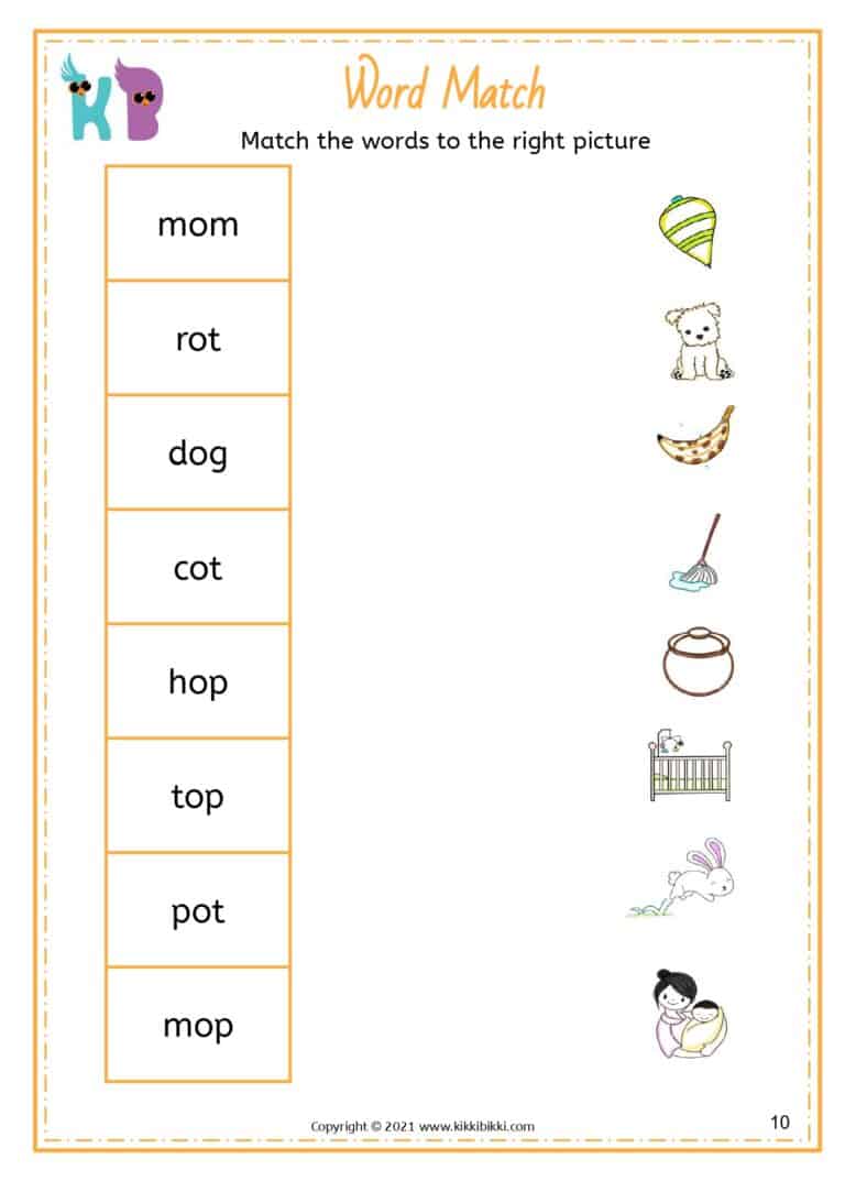 CVC Short o Words Worksheets - Free Phonics Printable