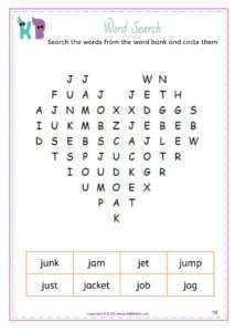 Phonics Word Search Worksheets - KikkiBikki
