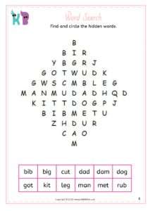 Phonics Word Search Worksheets - KikkiBikki