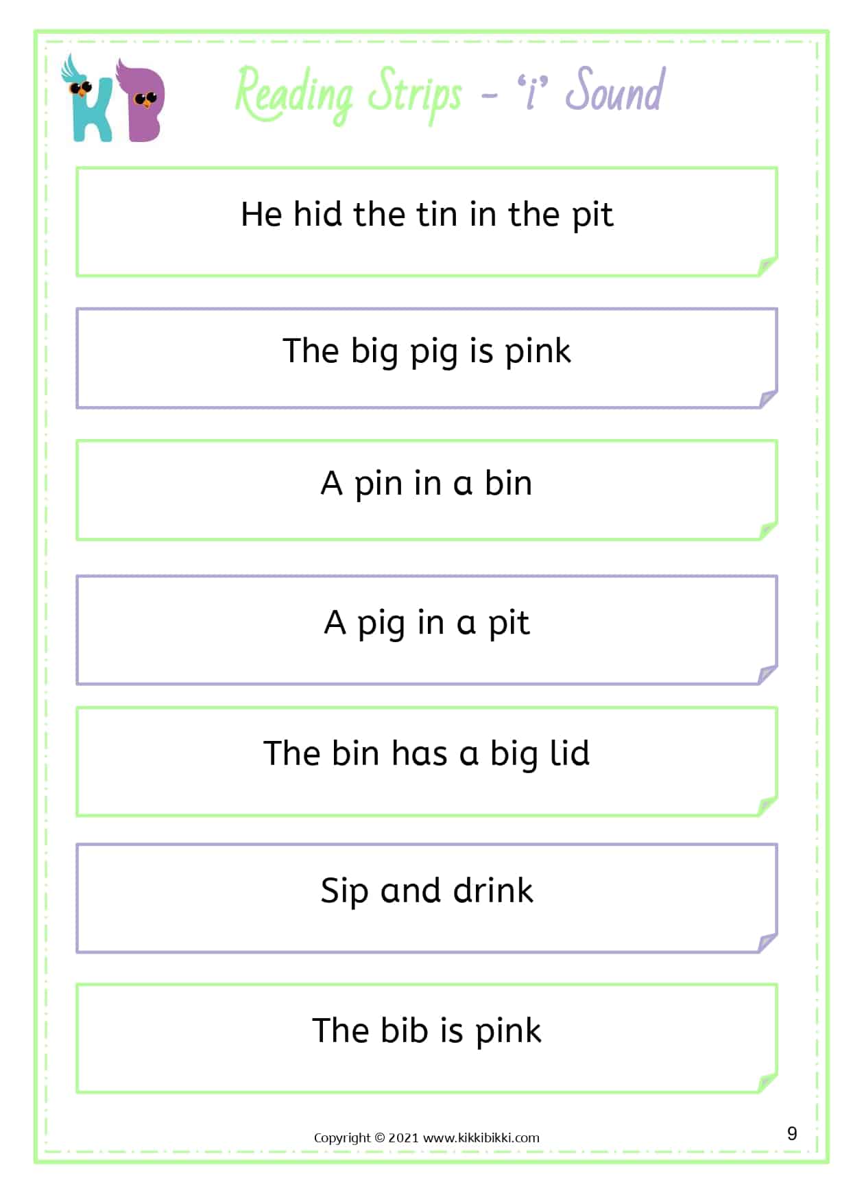 CVC Simple Sentences Worksheets - Free Phonics Printable