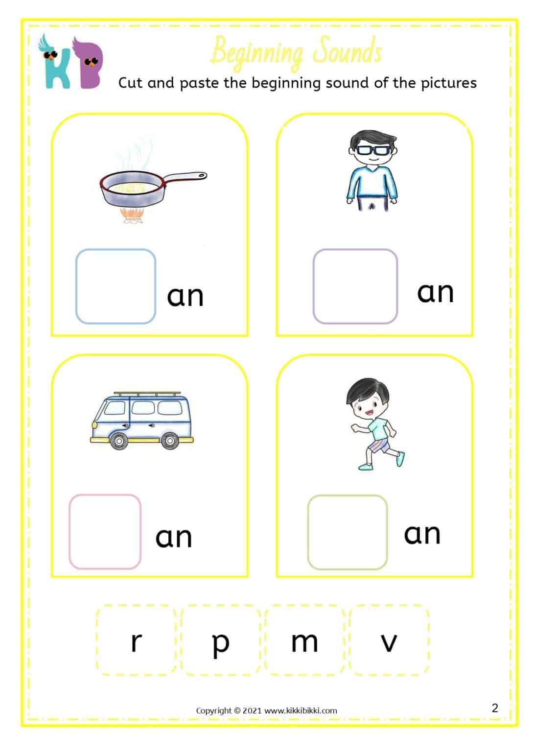 CVC -an Word Family - Free Phonics Printable