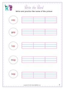 CVC -ap Word Family - Free Phonics Printable