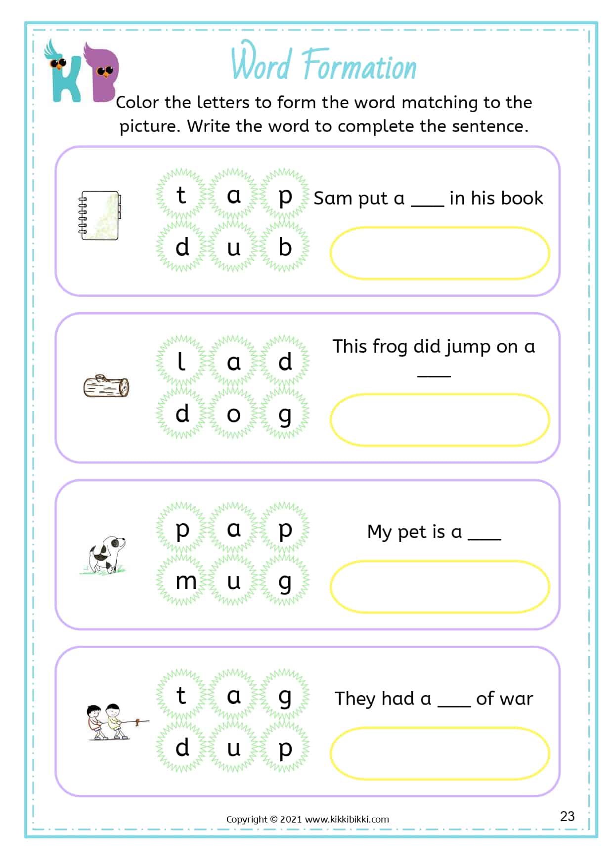 Exploring CVC Fluency: Free Printable Word Formation