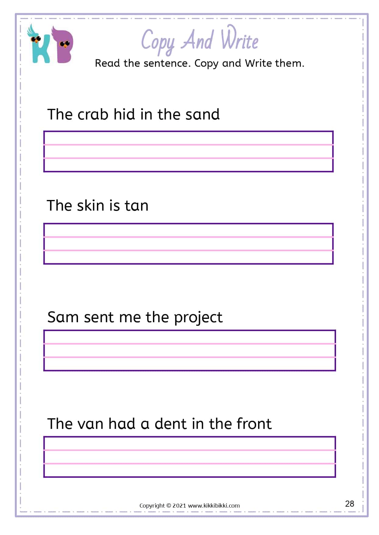 CVC Words Worksheets - Free Phonics Printable Worksheets