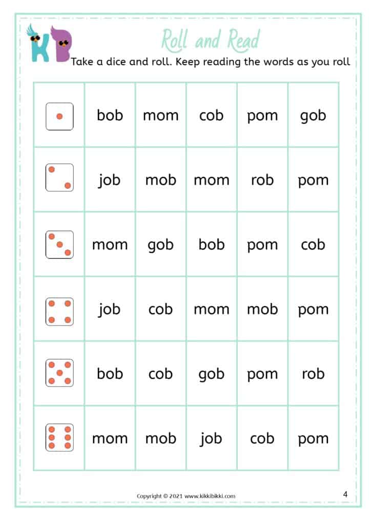Free Printable CVC Worksheet