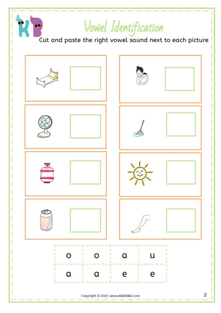 Vowel Fluency Sound Family - Vowel Identification Worksheets