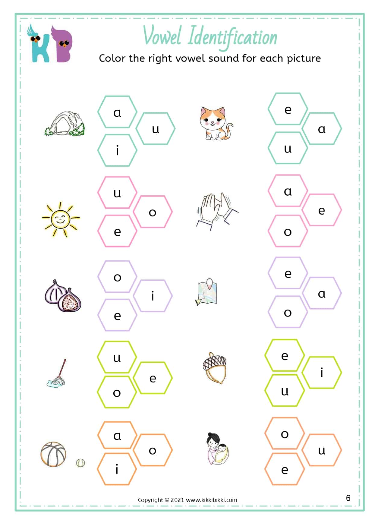 Vowel Fluency Sound Family - Vowel Identification Worksheets