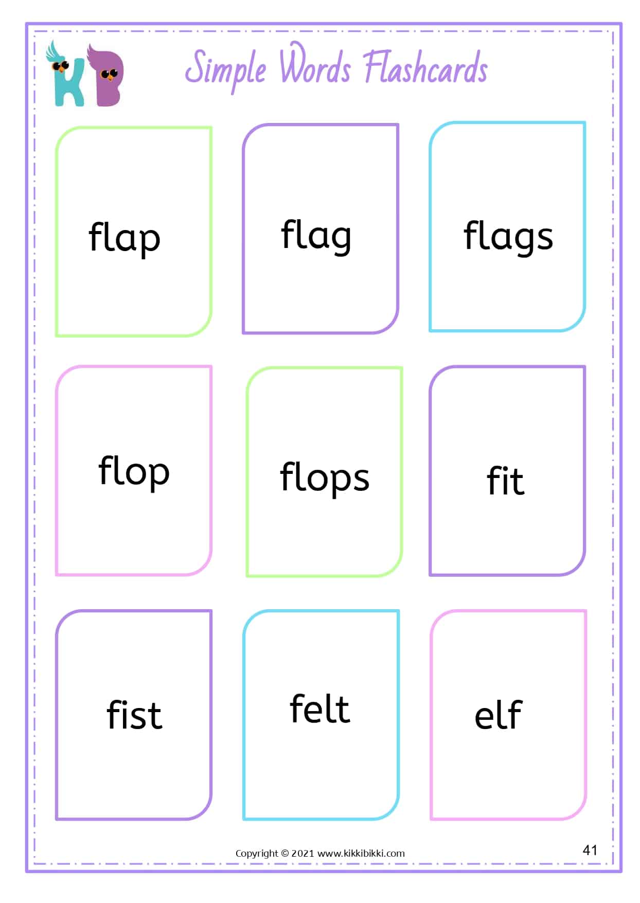 Mastering Simple Words: Flashcards Worksheets