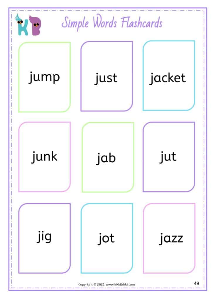 Mastering Simple Words: Flashcards Worksheets