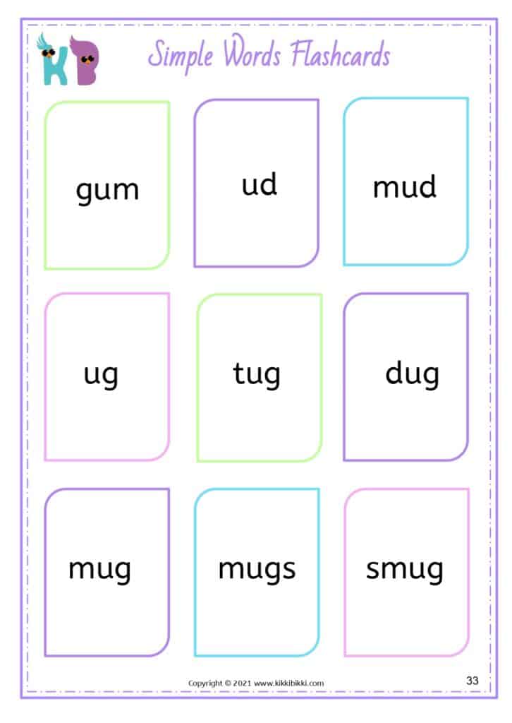 Mastering Simple Words: Flashcards Worksheets