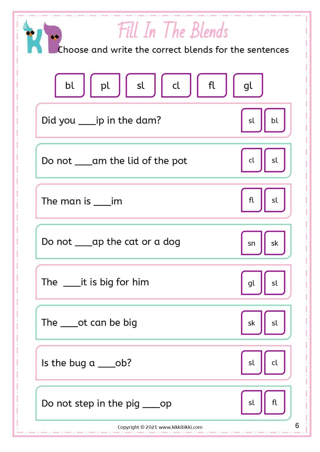 CCVC Words Worksheets - Free Phonics Printable Worksheets
