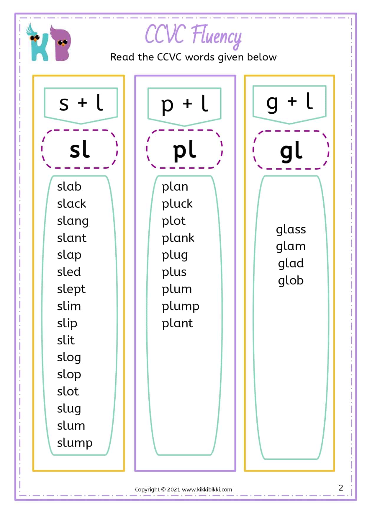 CCVC Words Worksheets - Free Phonics Printable Worksheets