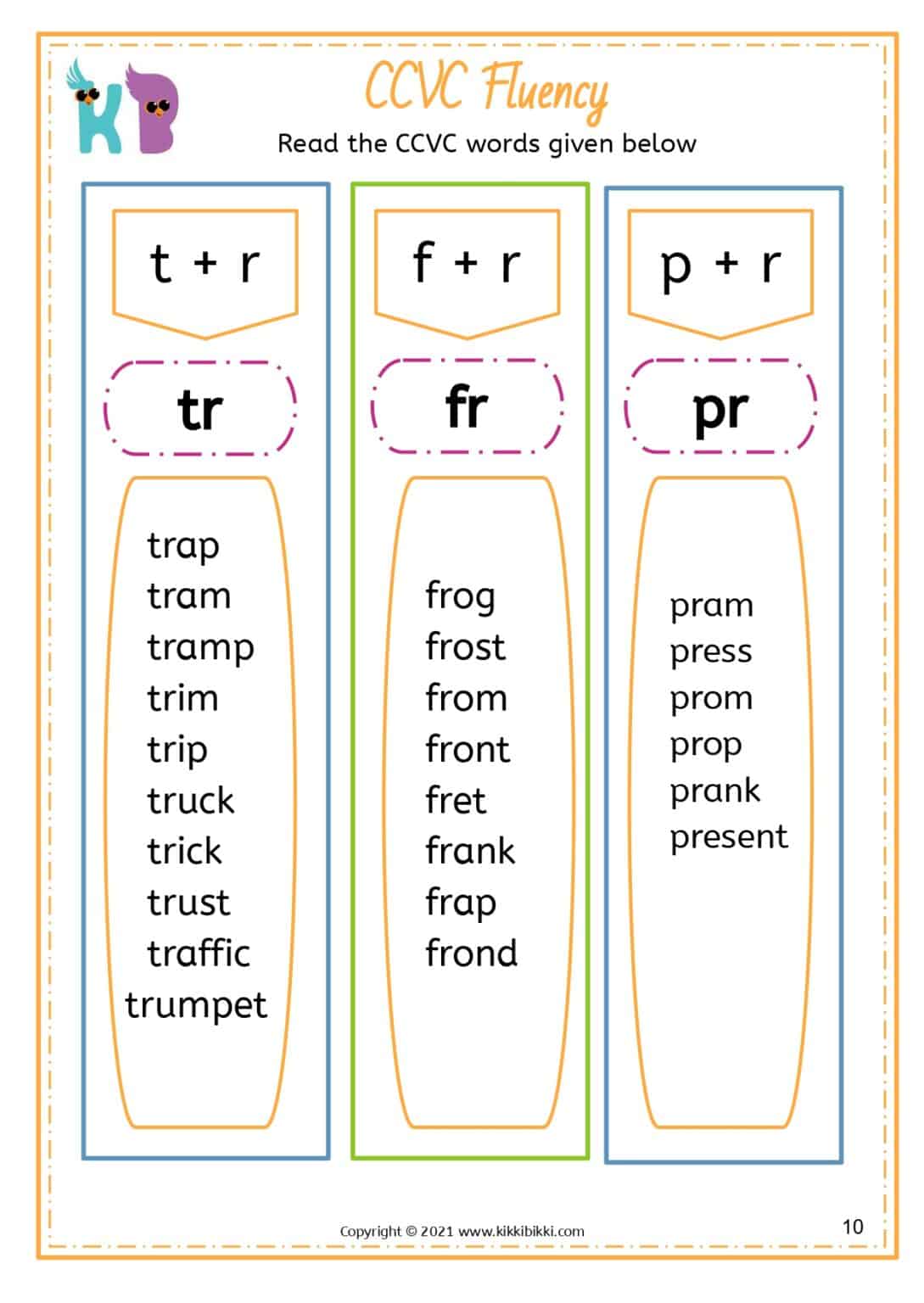 CCVC Words Worksheets - Free Phonics Printable Worksheets
