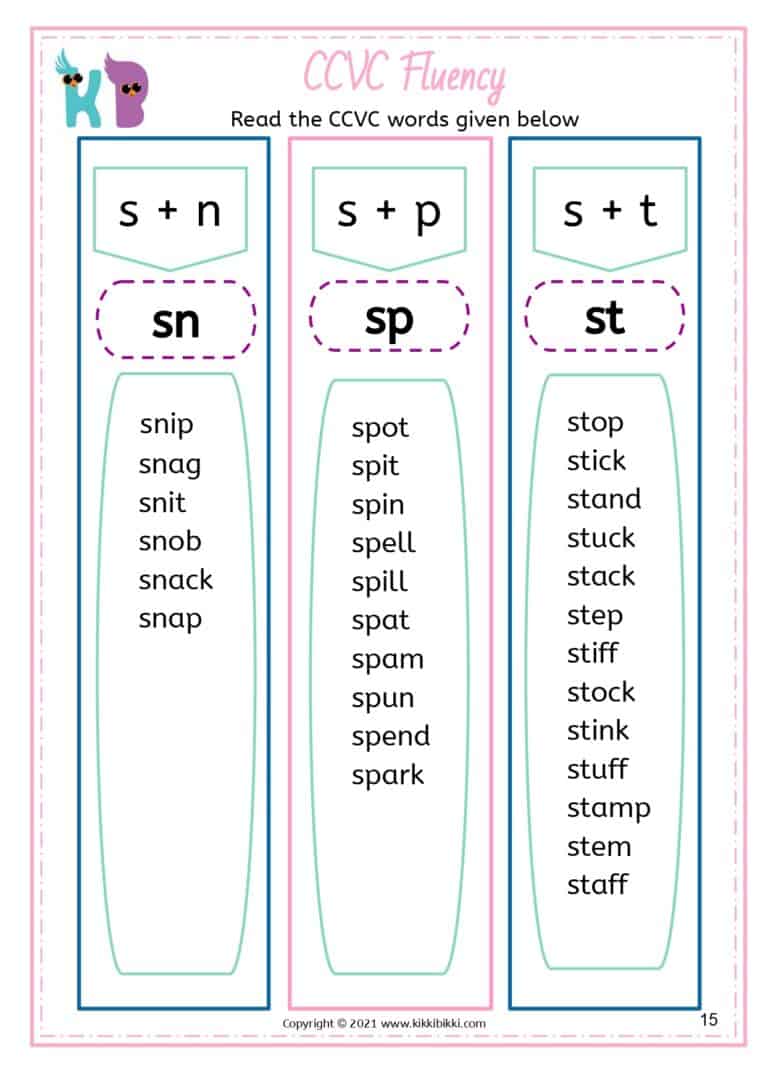 CCVC Words Worksheets - Free Phonics Printable Worksheets