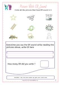 Bossy R - Kindergarten Worksheet - Free Phonics Printable