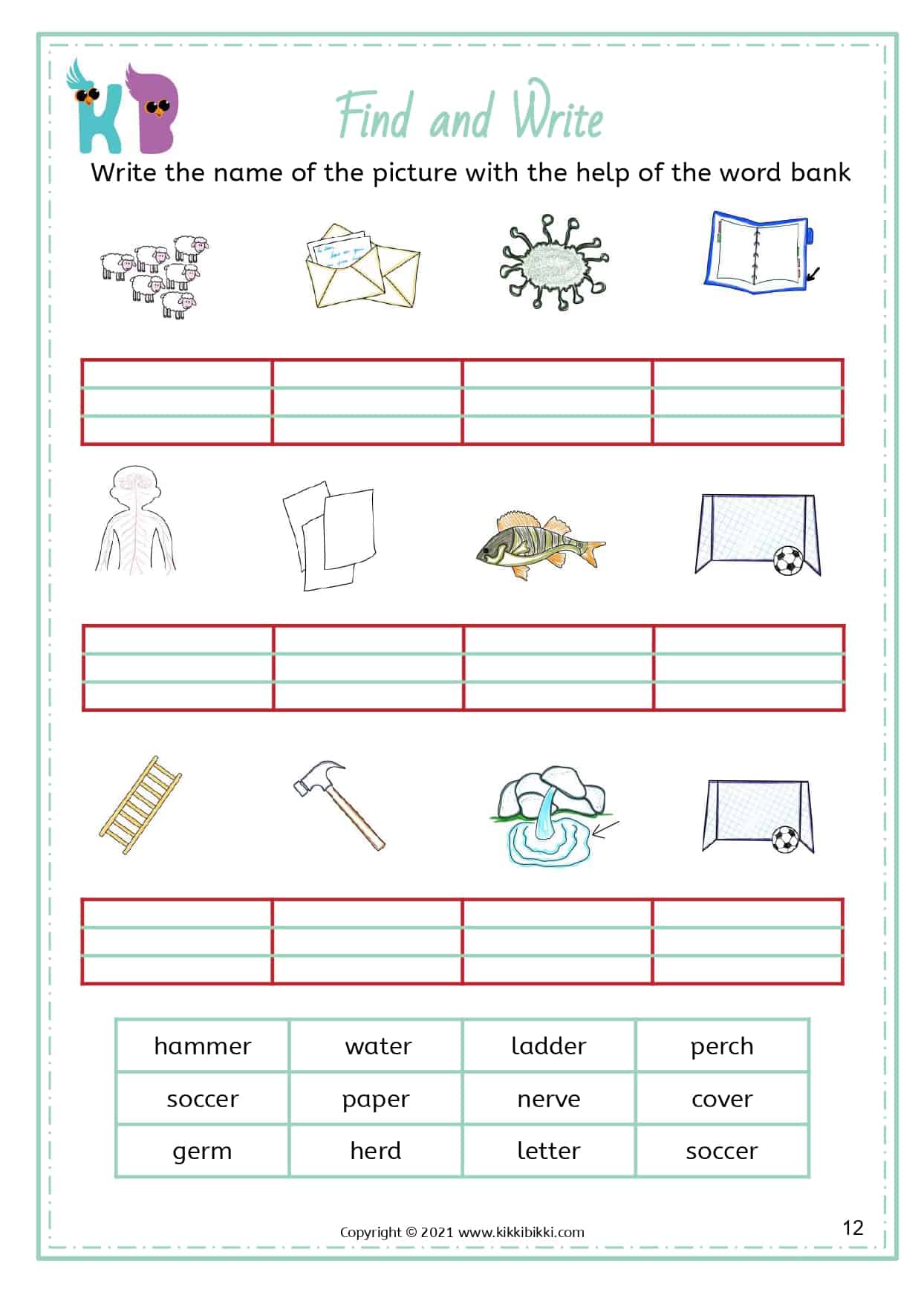 Bossy R - Kindergarten Worksheet - Free Phonics Printable