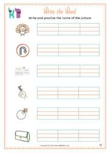 Bossy R - Kindergarten Worksheet - Free Phonics Printable