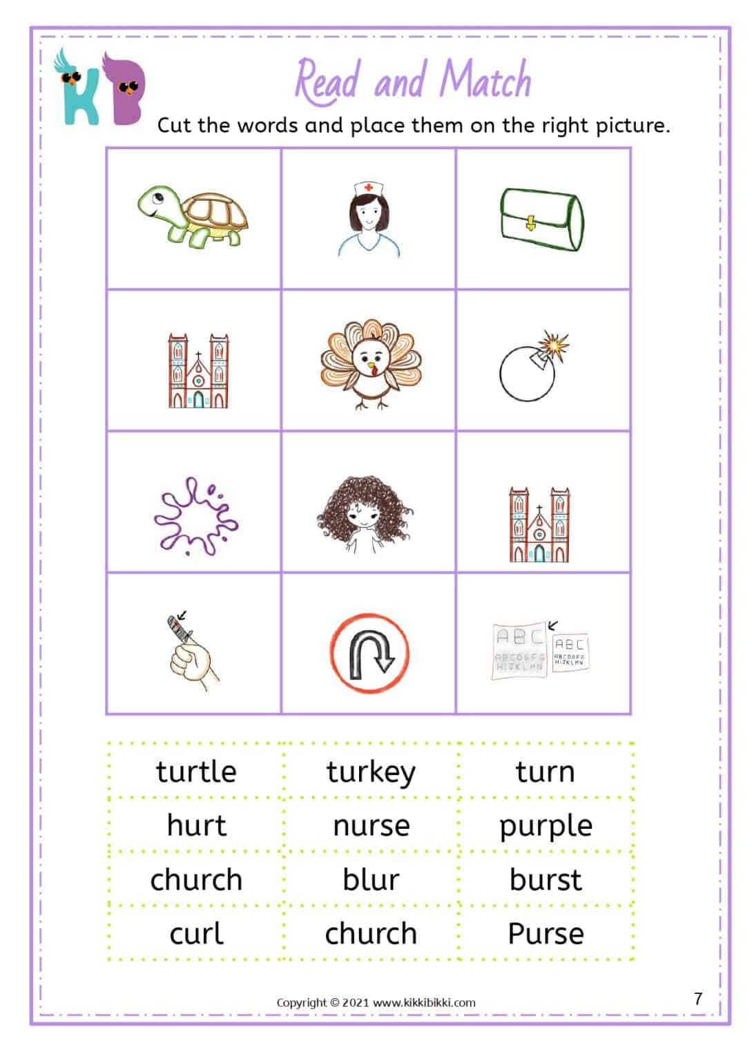 Bossy R - Kindergarten Worksheet - Free Phonics Printable