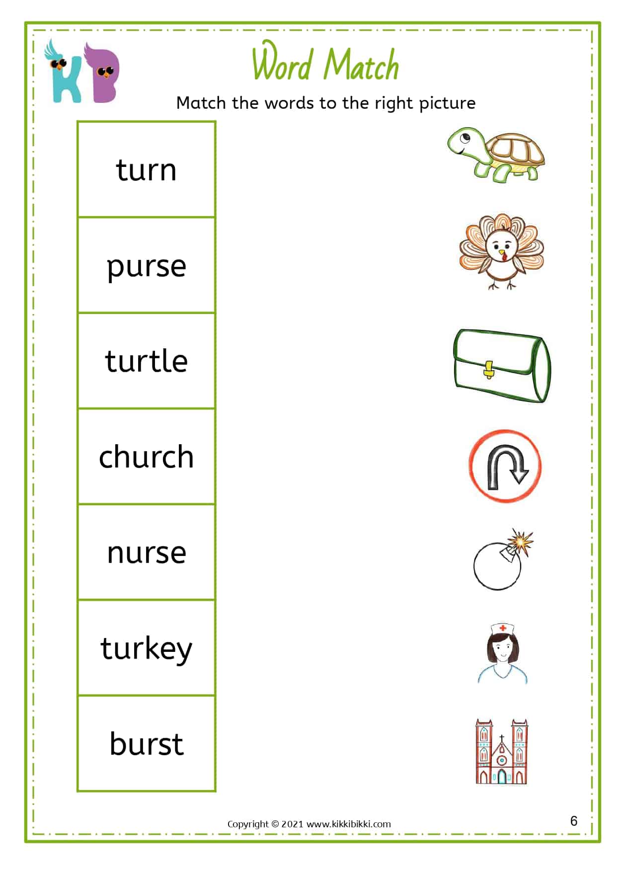 Bossy R - Kindergarten Worksheet - Free Phonics Printable