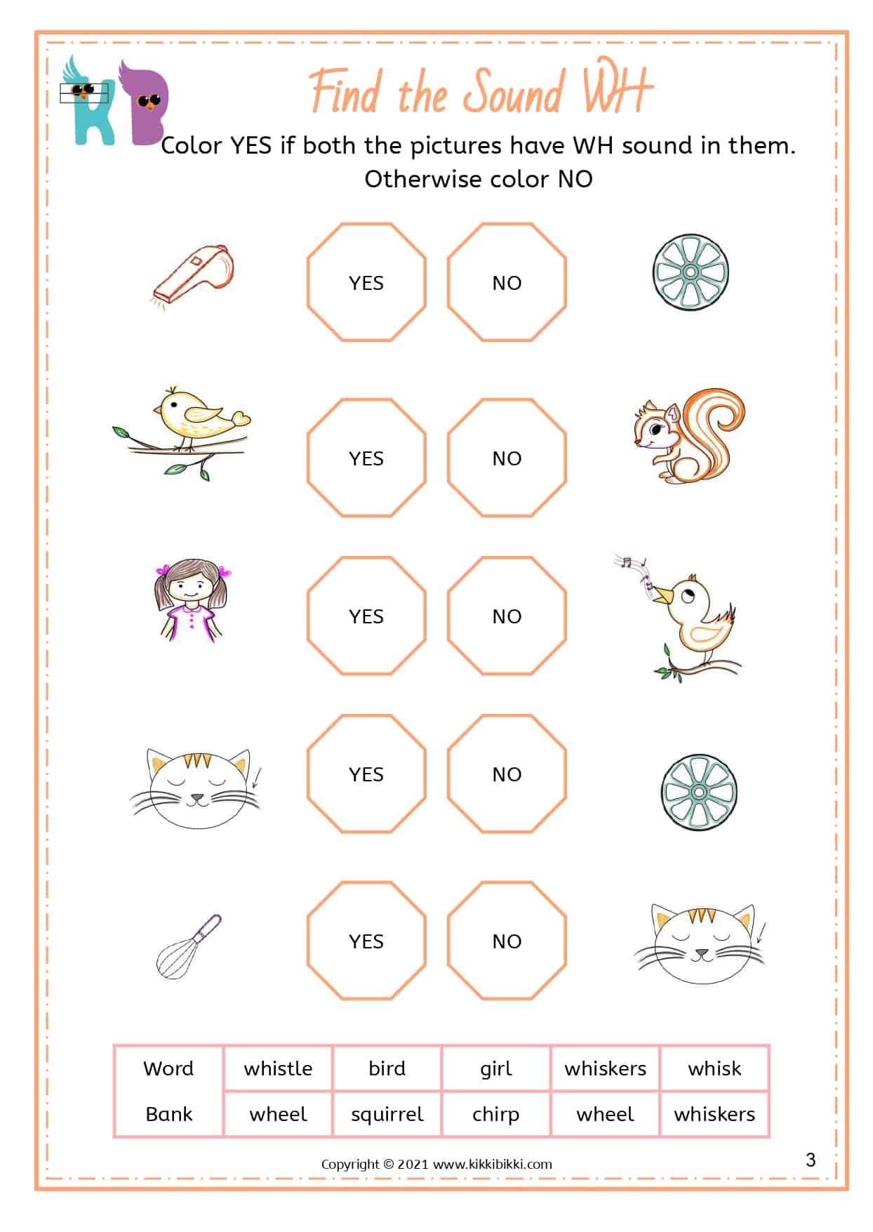 Digraphs - Kindergarten Worksheet - Free Phonics Printable