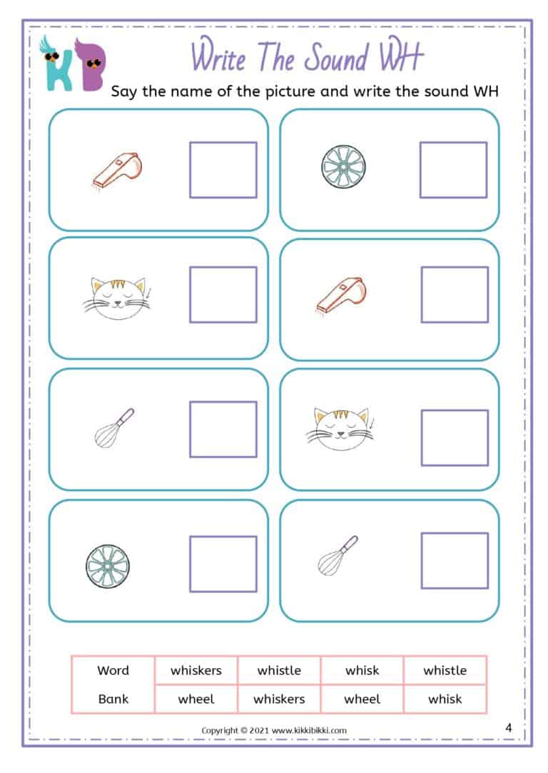 Digraphs - Kindergarten Worksheet - Free Phonics Printable
