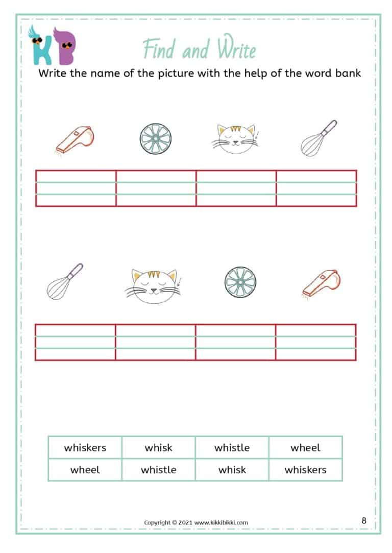 Digraphs - Kindergarten Worksheet - Free Phonics Printable
