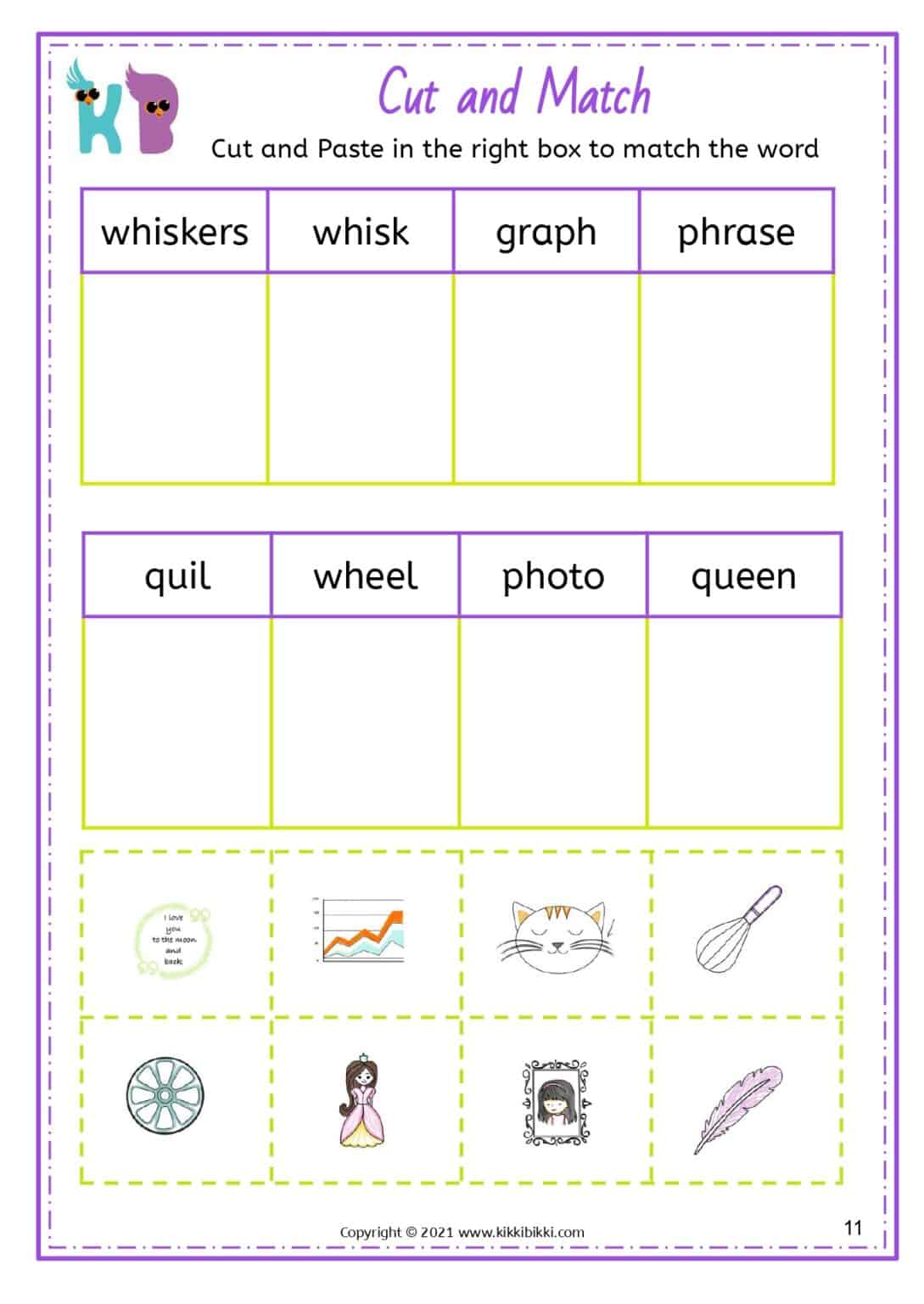 Learn to Spell wh, ph, qu Words | Free Phonics Worksheets