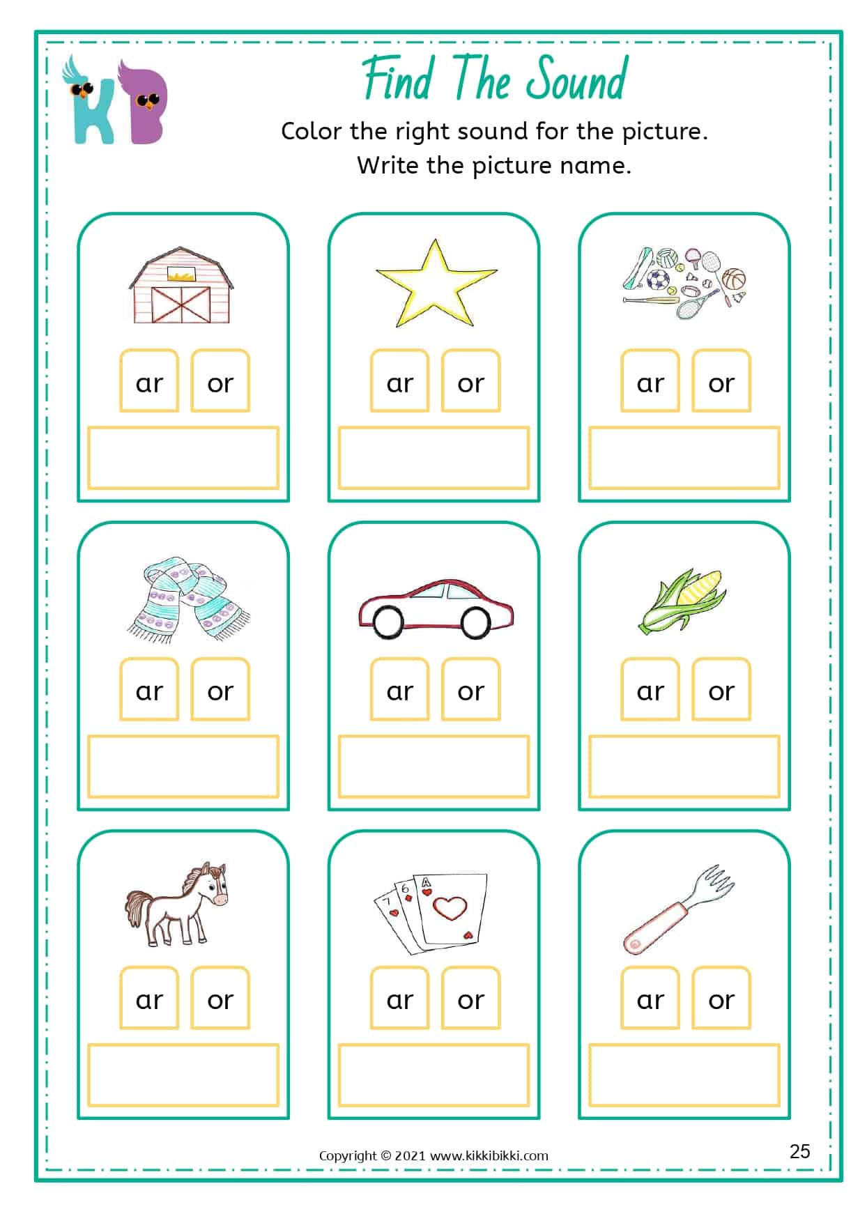 Bossy R Worksheets - FREE Printable - KikkiBikki