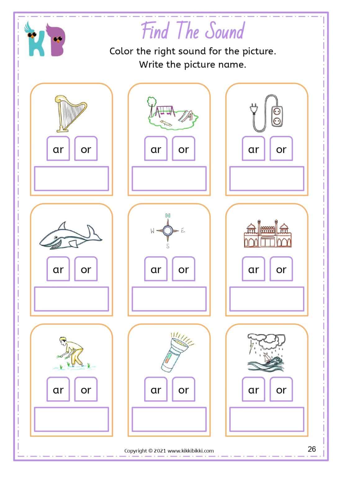 Bossy R Worksheets - FREE Printable - KikkiBikki